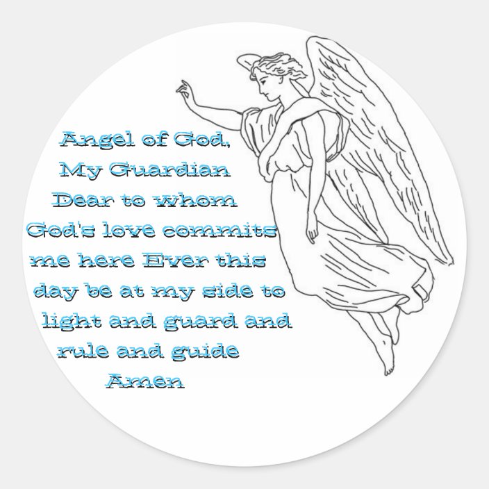 Guardian Angel stickers | Zazzle.com