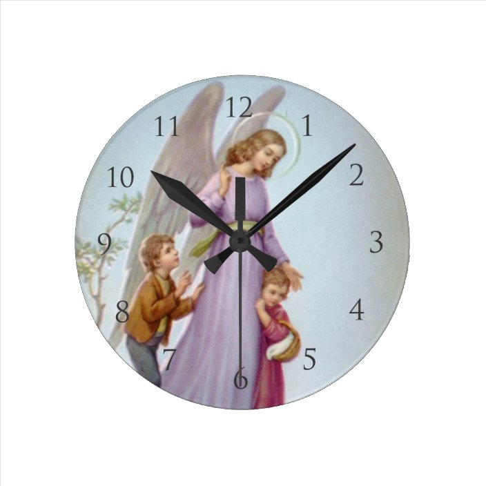 Guardian Angel Wall Clock | Zazzle.com
