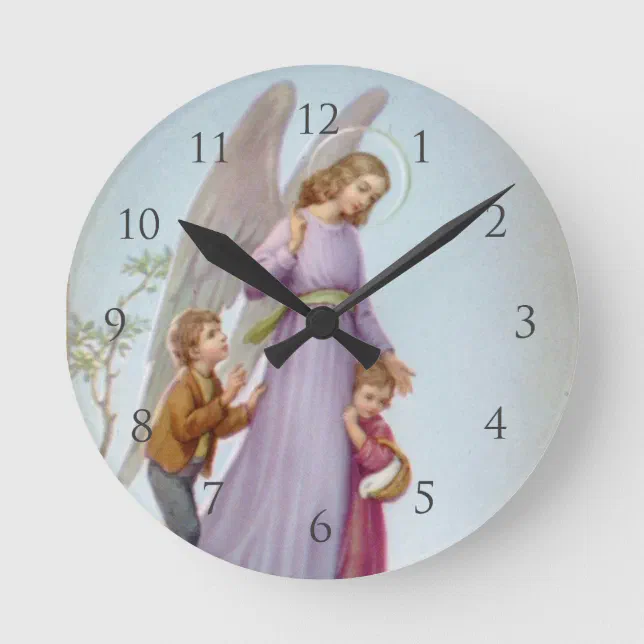 Guardian Angel Wall Clock | Zazzle