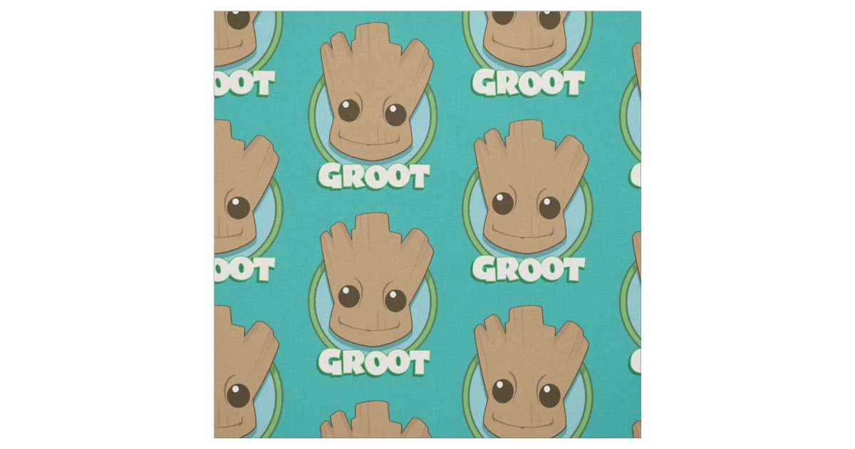 Guardians of the Galaxy | Baby Groot Face Fabric | Zazzle