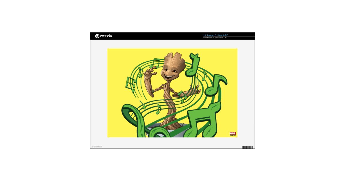 Guardians of the Galaxy | Baby Groot Music Notes Laptop Skin | Zazzle