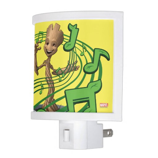 Guardians of the Galaxy | Baby Groot Music Notes Night Light | Zazzle