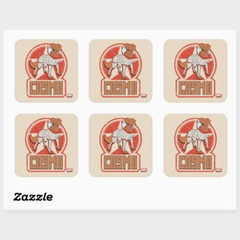 Guardians of the Galaxy | Cosmo Character Badge Square Sticker | Zazzle