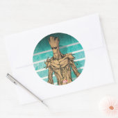 Guardians of the Galaxy | Groot Mugshot Classic Round Sticker | Zazzle