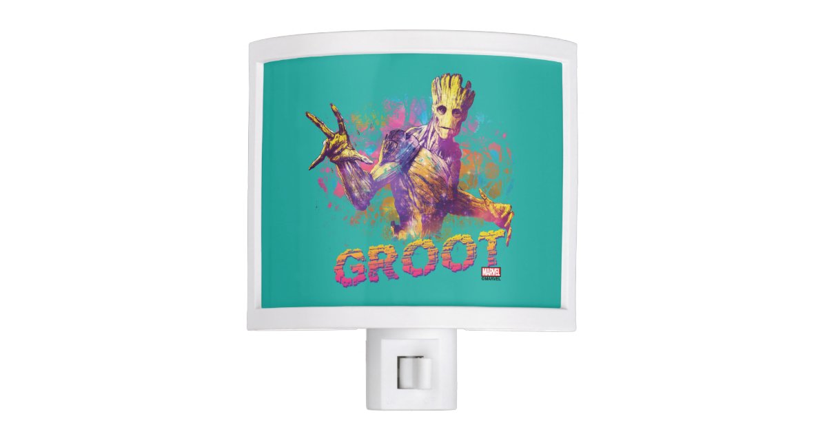 Guardians of the Galaxy | Groot Neon Graphic Night Light | Zazzle