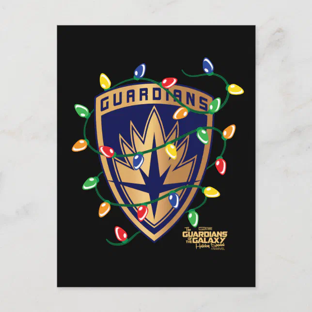 Guardians of the Galaxy Holiday Logo & Lights Postcard | Zazzle