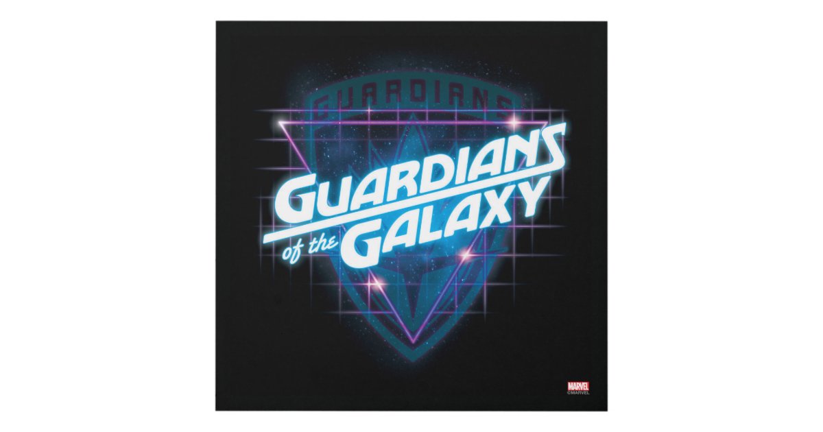 Guardians of the Galaxy | Retro Logo Panel Wall Art | Zazzle