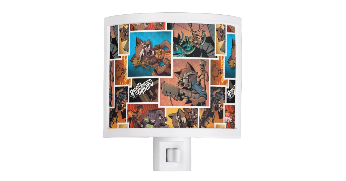 Guardians of the Galaxy | Rocket & Groot Collage Night Light | Zazzle