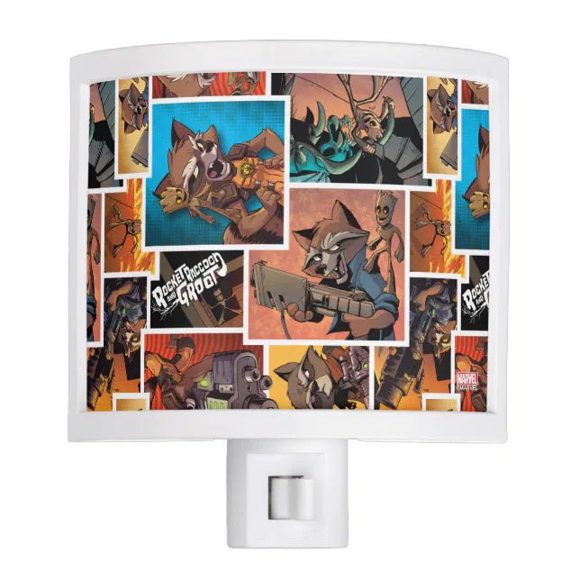 Guardians of the Galaxy | Rocket & Groot Collage Night Light | Zazzle