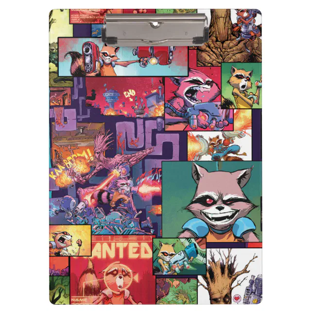 Guardians of the Galaxy | Rocket & Groot Pattern Clipboard | Zazzle