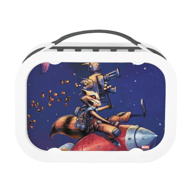 Guardians of the Galaxy | Rocket Riding Missile Lunch Box | Zazzle