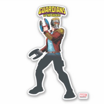 Guardians of the Galaxy | Star-Lord Retro Comic Sticker | Zazzle