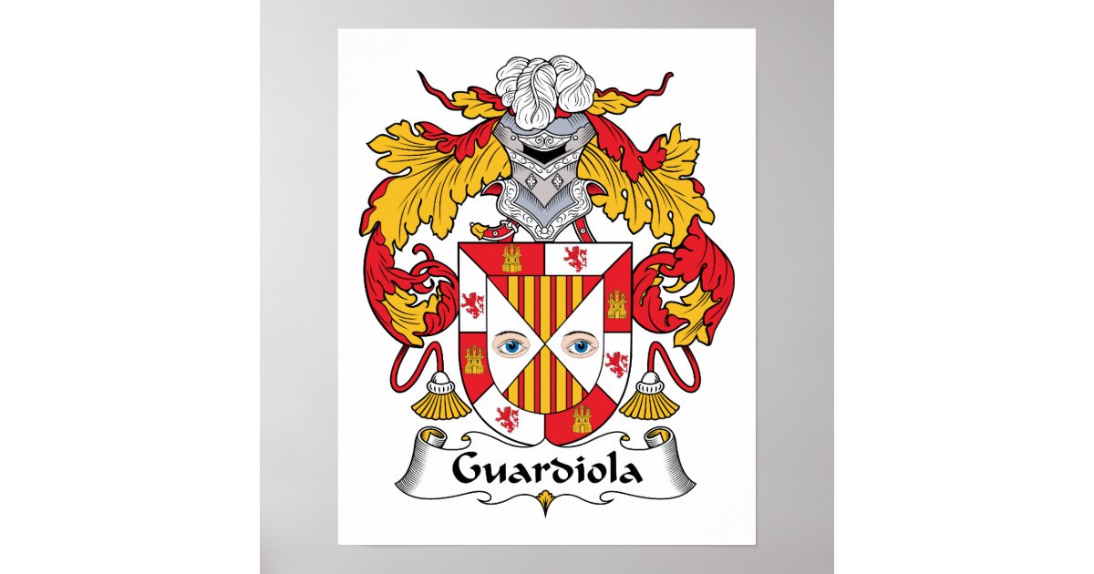 Guardiola Family Crest Poster | Zazzle