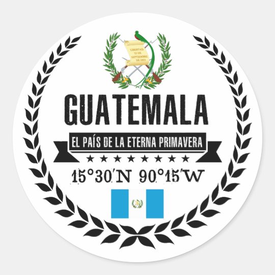 Guatemala Classic Round Sticker | Zazzle.com