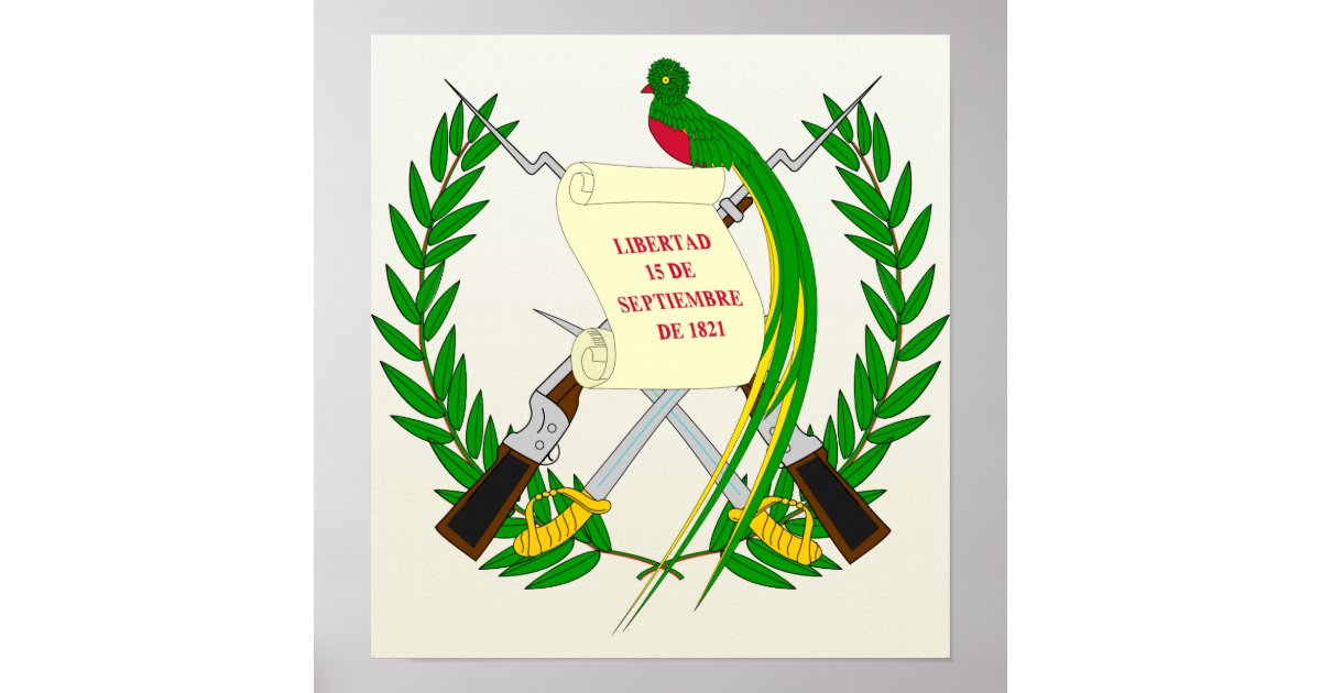 Guatemala Coat of Arms detail Poster | Zazzle