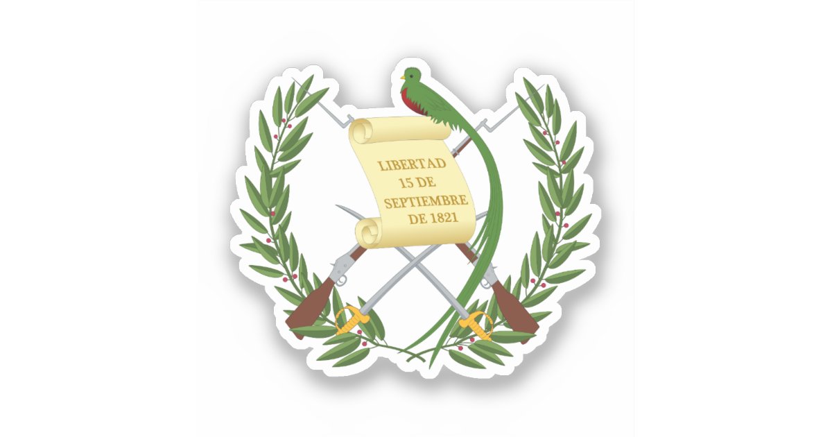 Guatemala Coat of Arms Sticker | Zazzle