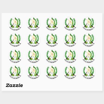 GUATEMALA - emblem/flag/coat of arms/symbol Classic Round Sticker | Zazzle