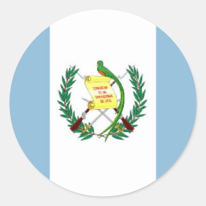 Guatemala Flag Classic Round Sticker | Zazzle.com
