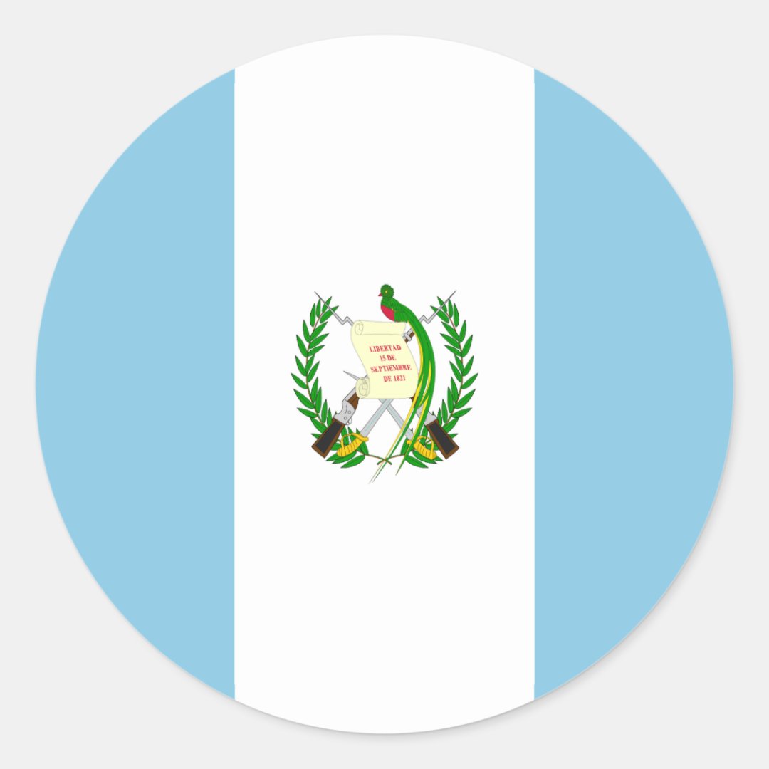 Guatemala Flag Classic Round Sticker | Zazzle