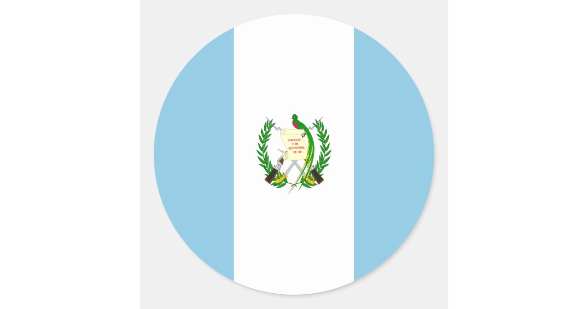 Guatemala Flag Classic Round Sticker | Zazzle