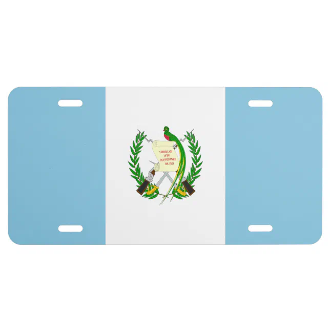 Guatemala Flag License Plate | Zazzle