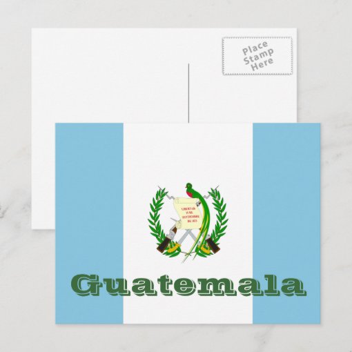 Guatemala flag postcard | Zazzle