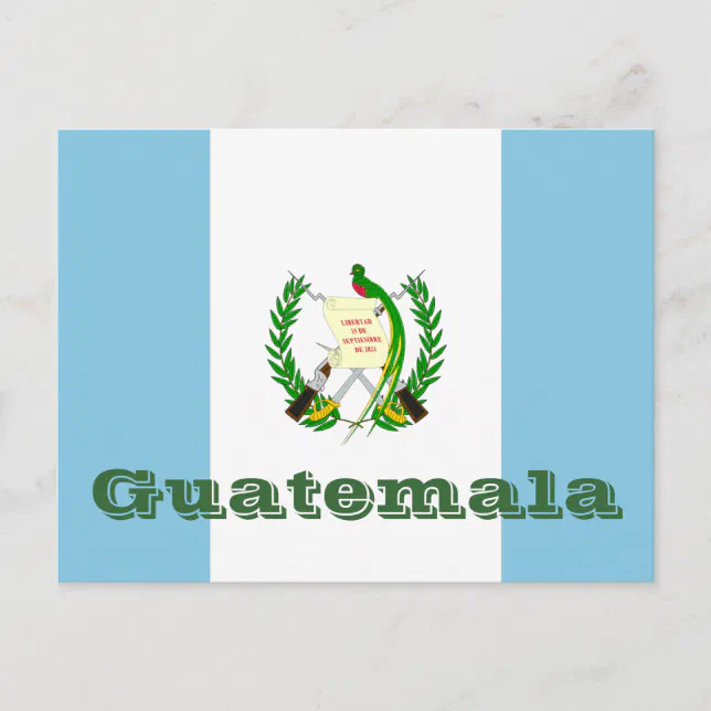 Guatemala flag postcard | Zazzle