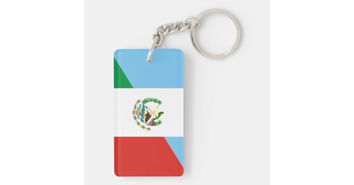 guatemala mexico half flag symbol keychain | Zazzle