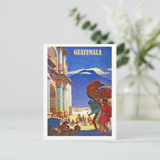 Guatemala, people, vintage travel postcard | Zazzle