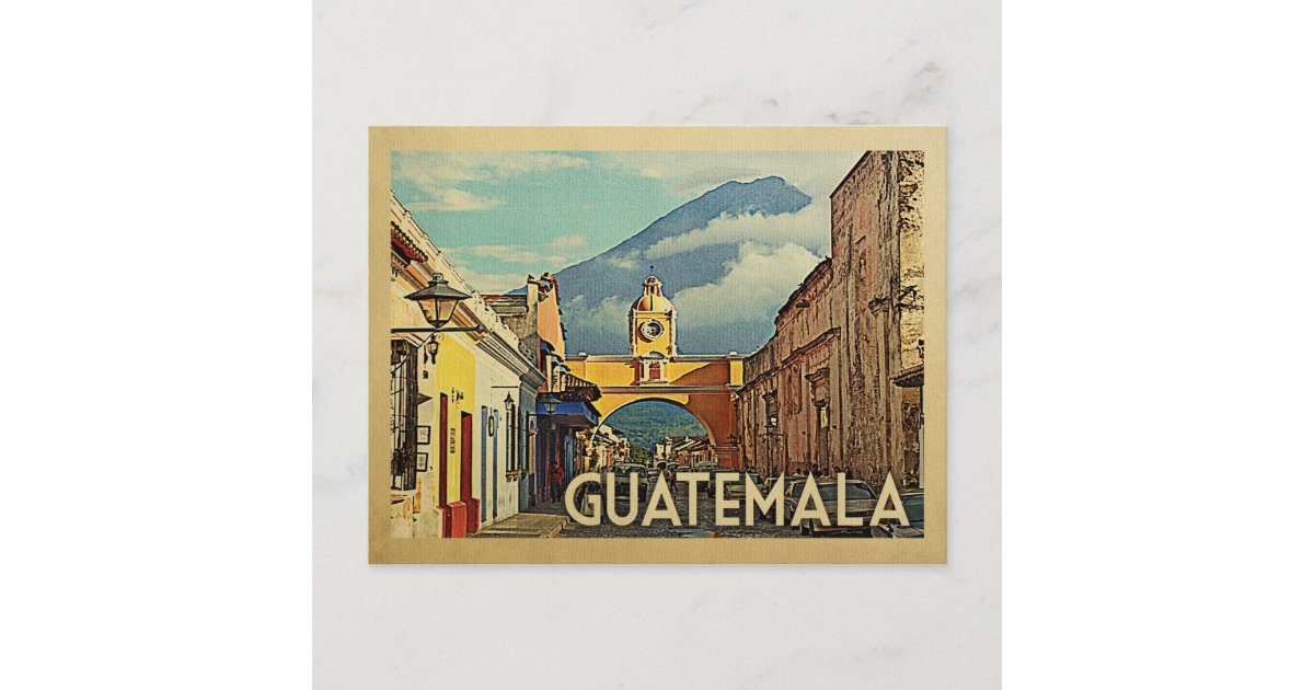 Guatemala Postcard Vintage Travel | Zazzle