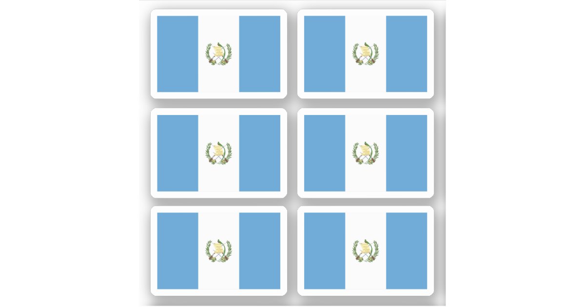Guatemalan flag sticker | Zazzle