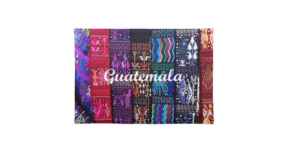 Guatemalan textile designs. cloth placemat | Zazzle