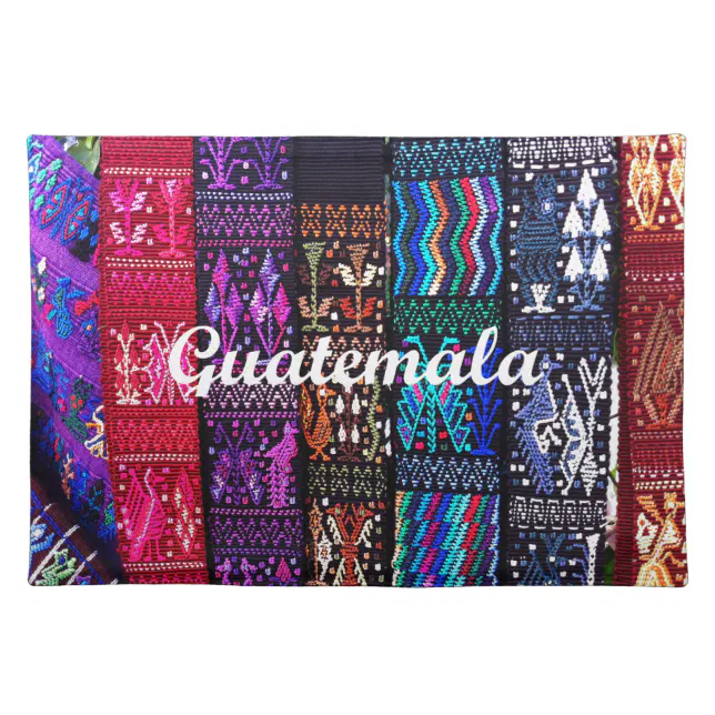 Guatemalan textile designs. cloth placemat | Zazzle
