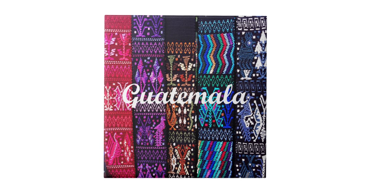 Guatemalan textile designs. tile | Zazzle