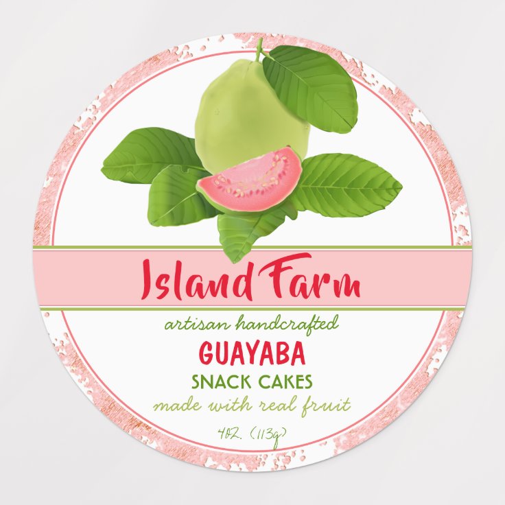Guava Fruit Package Labels | Zazzle