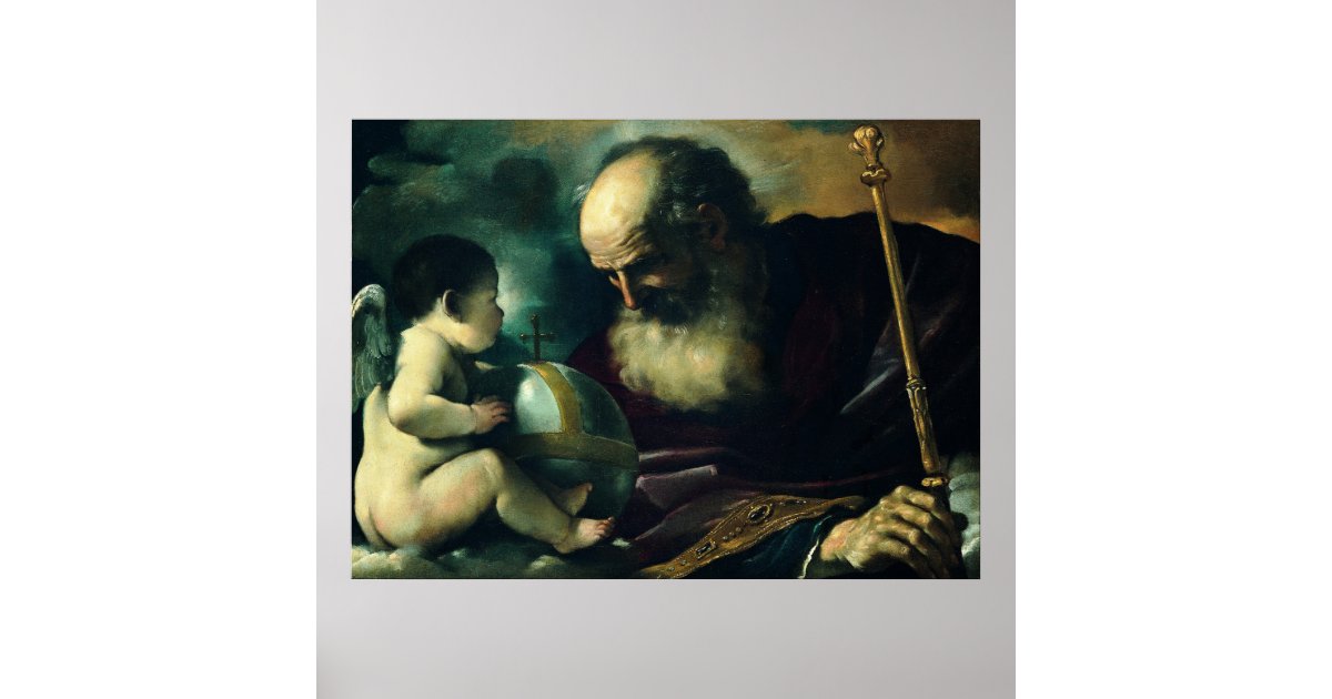 Guercino - God the Father and Angel - 1620 Poster | Zazzle