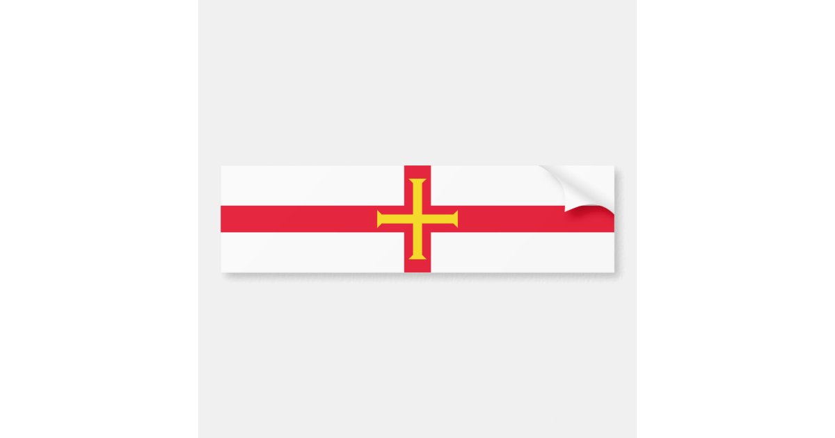 Guernsey Flag Bumper Sticker | Zazzle