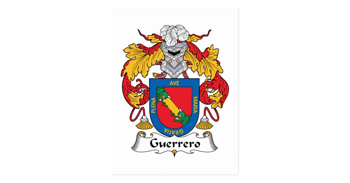 Guerrero Family Crest Postcard | Zazzle.com