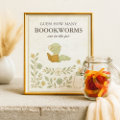 Guess How Many Bookworms Storybook Baby Shower Poster | Zazzle