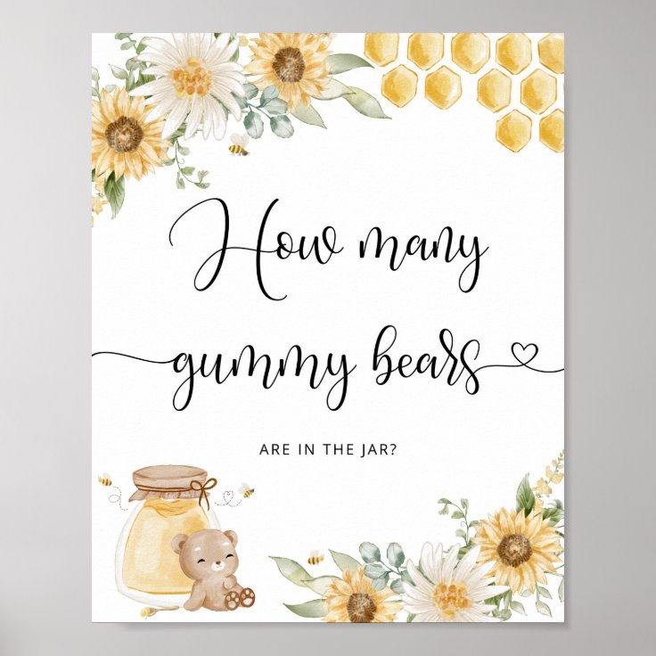 Guess How Many Gummy Bears Are In The Jar Poster Zazzle guess-how-many-gummy-bears-are-in-the-jar-poster-zazzle