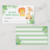 Guess How Many Safari Baby Shower Birthday Game Enclosure Card | Zazzle