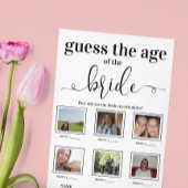 Guess the age of the Bride Bridal Shower Game | Zazzle