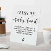 Guess The Baby Food Baby Shower Game Pedestal Sign | Zazzle