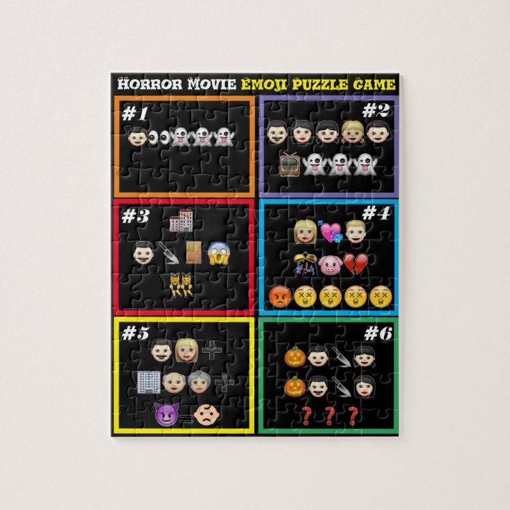 Guess the Horror Movie Emoji Puzzle Game | Zazzle