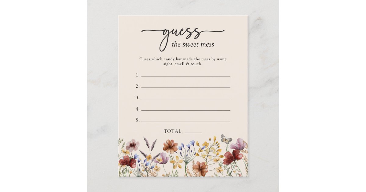 Guess The Sweet Mess Baby Game | Zazzle