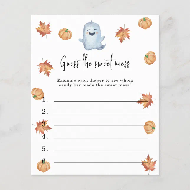 Guess the sweet mess - baby shower game | Zazzle