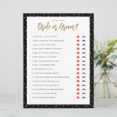 Guess Who Bride or Groom Gold Black Shower Game Invitation | Zazzle