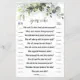 Guess Who Greenery Baby Shower Game Card Flyer | Zazzle