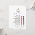 'Guess Who' Nautical Anchor Bridal Shower game Invitation | Zazzle