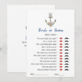 'Guess Who' Nautical Anchor Bridal Shower game Invitation | Zazzle